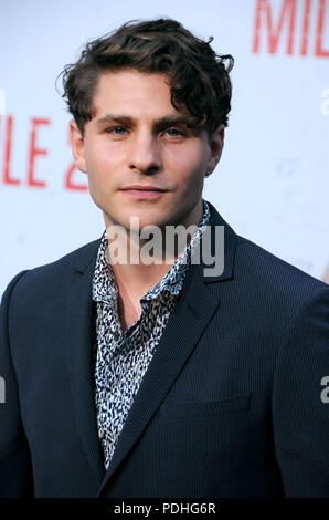 David Garelik attends the premiere of 'Mile 22' at the Westwood Village ...