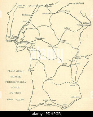 Plano Geral da Rede Ferroviaria ao Sul do Tejo, a 1902 map of the ...
