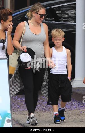 Hilary Duff and Luca Cruz Comrie Hilary Duff arrives at LAX airport to ...