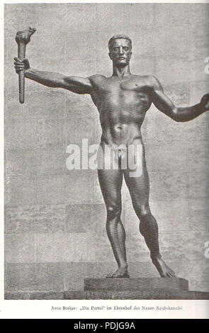 Arno Breker, German sculptor, on a visit to Paris, May 1942. The work ...