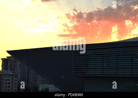The striking design of the Baku Convention Center in Azerbaijan is ...