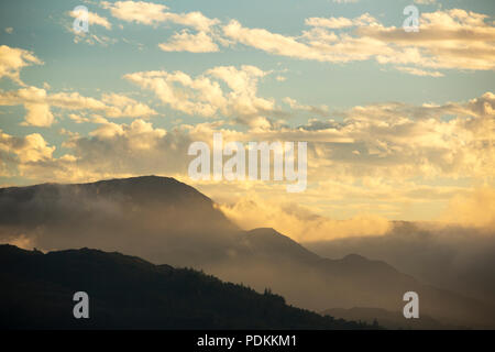 Interesting cloud patterns over Wetherlam, Lake District, UK Stock ...