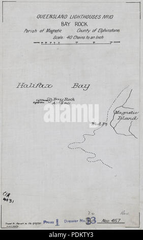 Bay Rock map, 1921 Stock Photo - Alamy
