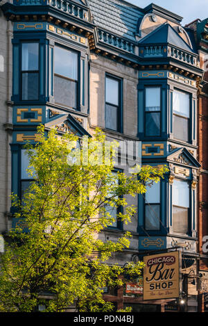 Architecture on Armitage Avenue, in Lincoln Park, Chicago, Illinois ...