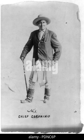 Geronimo, full-length portrait, standing, facing front, with walking ...