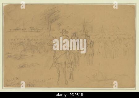 April 6. Custer ready for his 3rd charge at Sailors Creek 1865 Stock ...