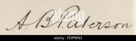 Banjo Paterson's signature Stock Photo - Alamy