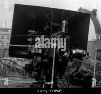 The 4-inch Mk VIII gun breech from the HMAS Huon, built in 1919, is a ...