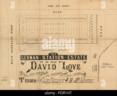 A map of the German Station at Nundah Estate, showcasing the layout and ...