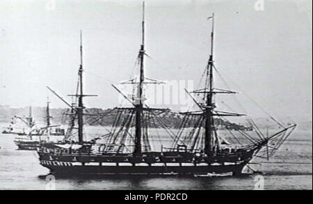 HMS Pearl (1855) AWM 302231 Stock Photo - Alamy