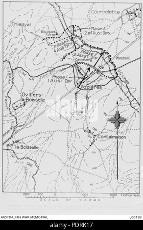Pozieres map J00158 Stock Photo - Alamy