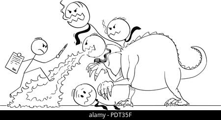 Man fighting monster Stock Vector Art & Illustration, Vector Image ...