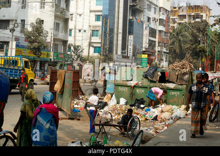 Garbage-littered on the streets is the common scenario in Dhaka, the ...