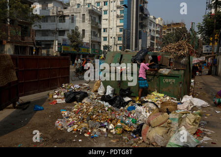 Garbage-littered on the streets is the common scenario in Dhaka, the ...