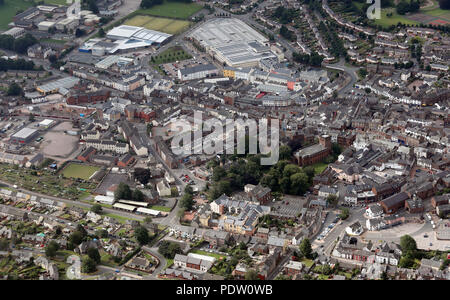 aerial view of Penrith town centre, Cumbria Stock Photo - Alamy