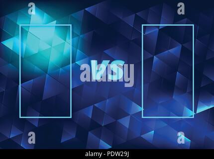 VS horizontal card. Versus screen template. Vector illustration Stock ...