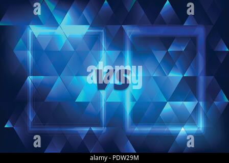 VS horizontal card. Versus screen template. Vector illustration Stock ...
