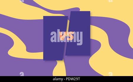 VS horizontal card. Versus screen template. Vector illustration Stock ...