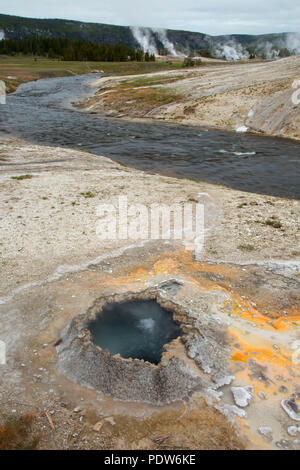 Yellowstone National Park, Chinese Spring in the Upper Geyser Basin ...