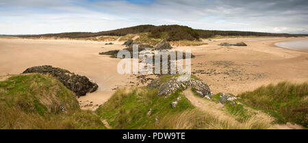 View from the coastal path at Penrhos country Park on Anglesey Stock ...