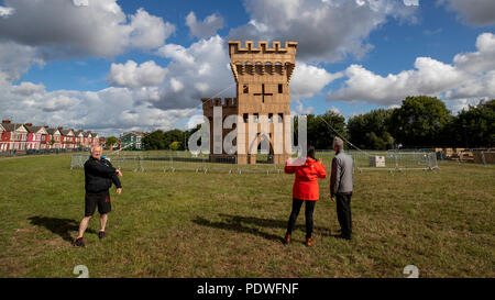 A cardboard recreation of Miller's Castle, which stood in Bootle in the ...