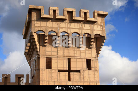 A cardboard recreation of Miller's Castle, which stood in Bootle in the ...