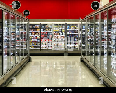 Frozen Food Section of Grocery Store Stock Photo - Alamy