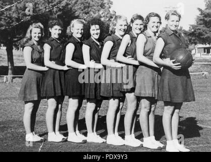 1 95056 B Grade netball team from the Toowoomba Technical College, 1950 ...