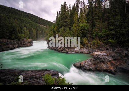 Overlander Falls waterfall, Fraser River, Mount Robson Provincial Park ...