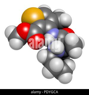 Articaine local anesthetic drug molecule. Stylized skeletal formula ...
