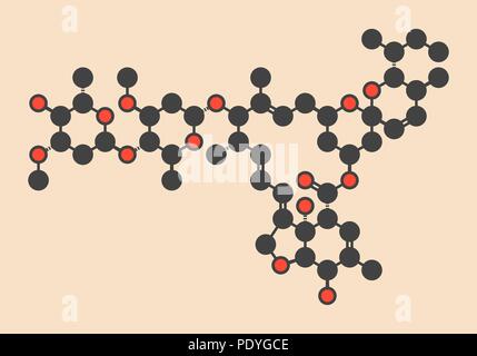 Abamectin insecticide molecule. Skeletal formula Stock Photo - Alamy