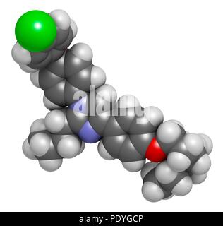 Azeliragon Alzheimer disease drug molecule, illustration Stock Photo ...