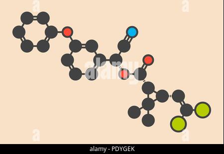 Cypermethrin insecticide molecule Stock Photo - Alamy