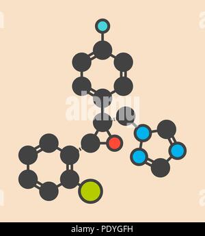 Epoxiconazole fungicide molecule, illustration Stock Photo - Alamy