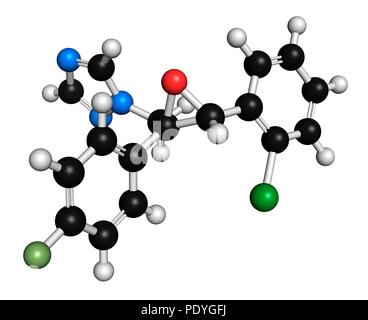 Epoxiconazole fungicide molecule, illustration Stock Photo - Alamy