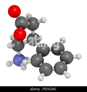 Phenibut anxiolytic and sedative drug molecule. Stylized skeletal ...