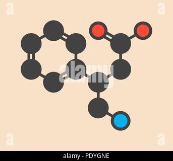 Phenibut anxiolytic and sedative drug molecule, illustration Stock ...