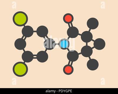 Procymidone pesticide molecule. Skeletal formula Stock Photo - Alamy