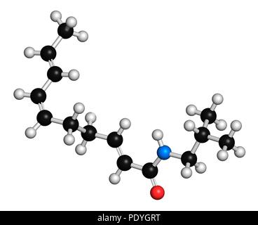 Spilanthol molecule. Local anesthetic present in Acmella oleracea ...