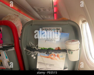 interior of jet2 aircraft passenger cabin in flight europe Stock Photo ...