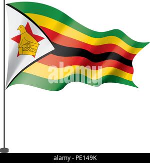 Zimbabwe flag, vector illustration on a white background Stock Vector ...