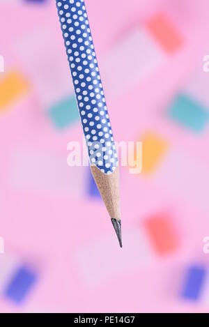 Single pencil on colorful blurred background Stock Photo - Alamy