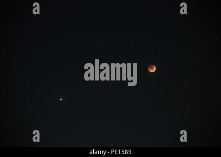Moon Trail During Total Lunar Eclipse Stock Photo - Alamy