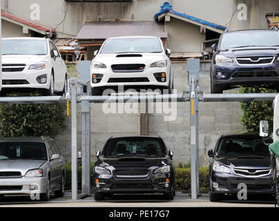 Parking with elevator for cars. Kyoto, Japan, Asia Stock Photo - Alamy