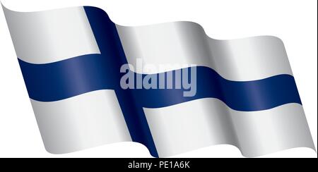 Finland flag, vector illustration on a white background Stock Vector ...