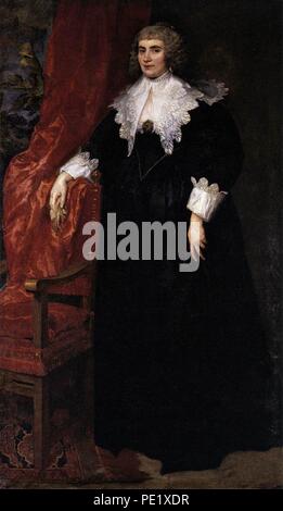 Anthony van Dyck - Portrait of Anna van Thielen, wife of the painter ...