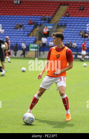 Bolton, Lancashire, UK. 11th August, 2018. A Championship matchball ...