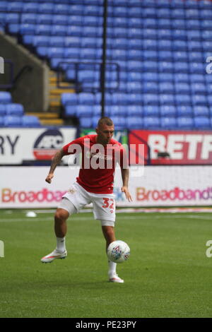 Bolton, Lancashire, UK. 11th August, 2018. A Championship matchball ...