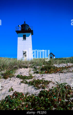 The iconic Wood End Lighthouse at the tip of Cape Cod near Provincetown ...