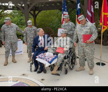 Texas Governor Greg Abbott is photographed with Major General William ...